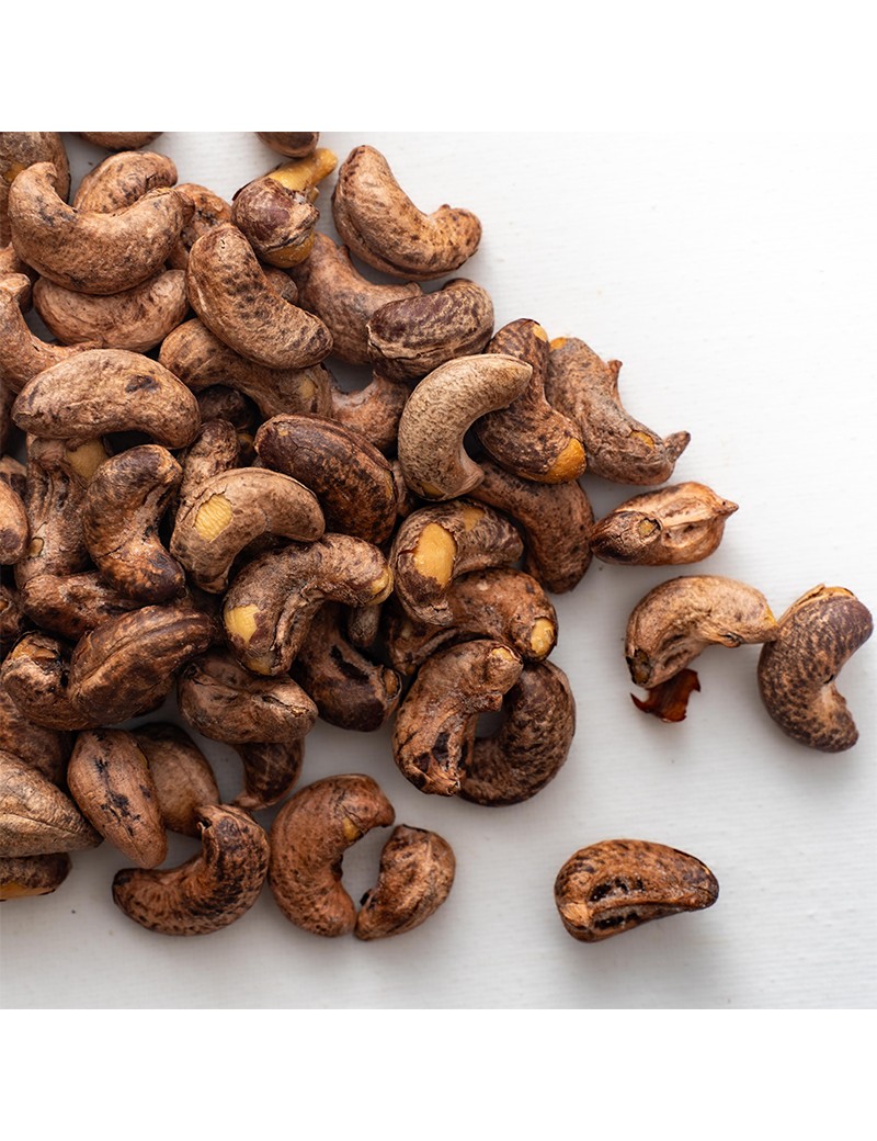 Noix de cajou Premium avec peau, grillées à sec et salées - 20KG